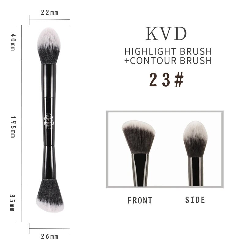 Кисть для макияжа KVD Highlight + Contour Brush 23#