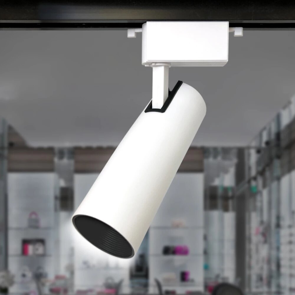Трековый однофазный светодиодный светильник GL5853 WH/BK белый/черный LED 30W 4200K 24°