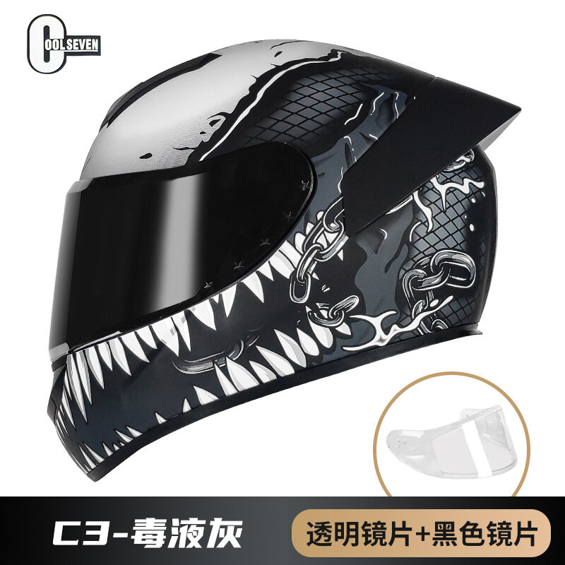 Шлем Four Seasons C3 Venom, XL, с линзой и черным зеркалом