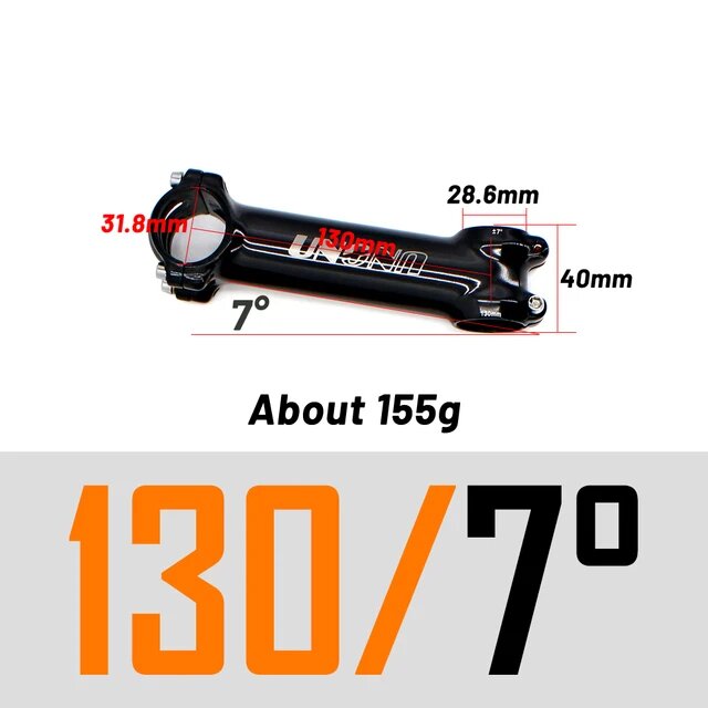 UNO алюминиевый вынос руля Kalloy 7/17/35 градусов 31.8 мм 60/70/80/90/100/110/120/130 мм 7 degree 130mm