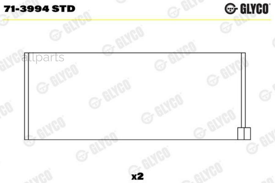 GLYCO 71-3994 STD Вкладыш большой головки шатуна (комплект)