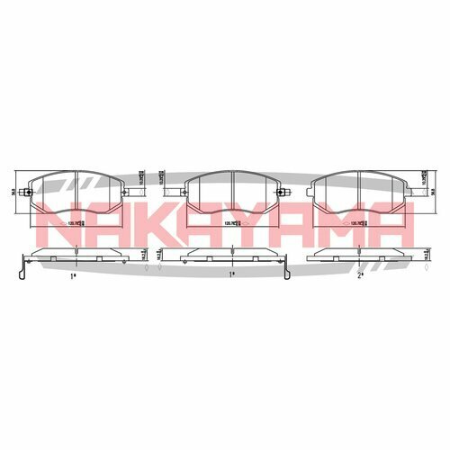 Тормозные колодки Nakayama p0725ny