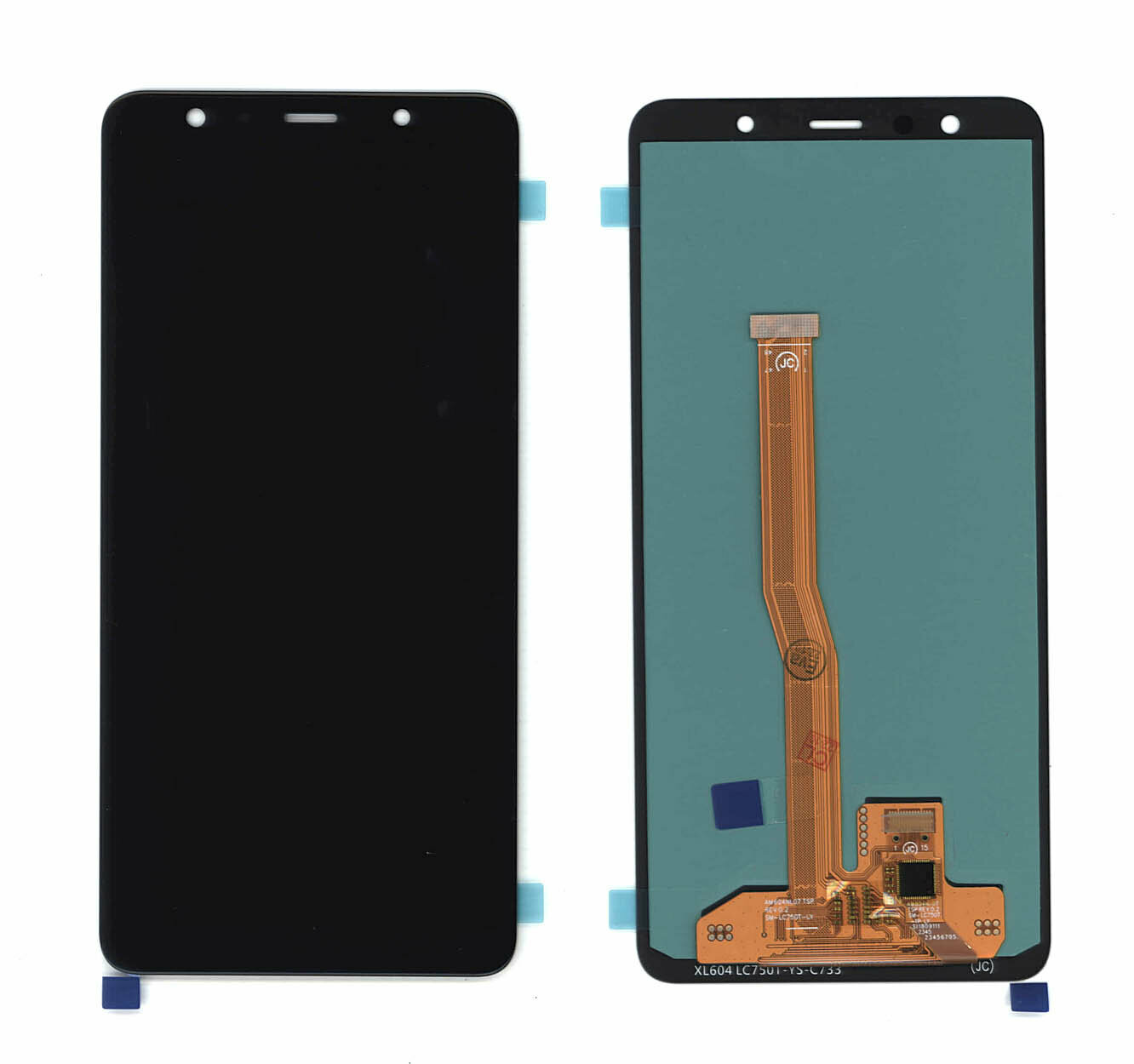 Дисплей (модуль) для телефона Samsung Galaxy A7 2018 (A750F), в сборе с тачскрином, OLED, черный