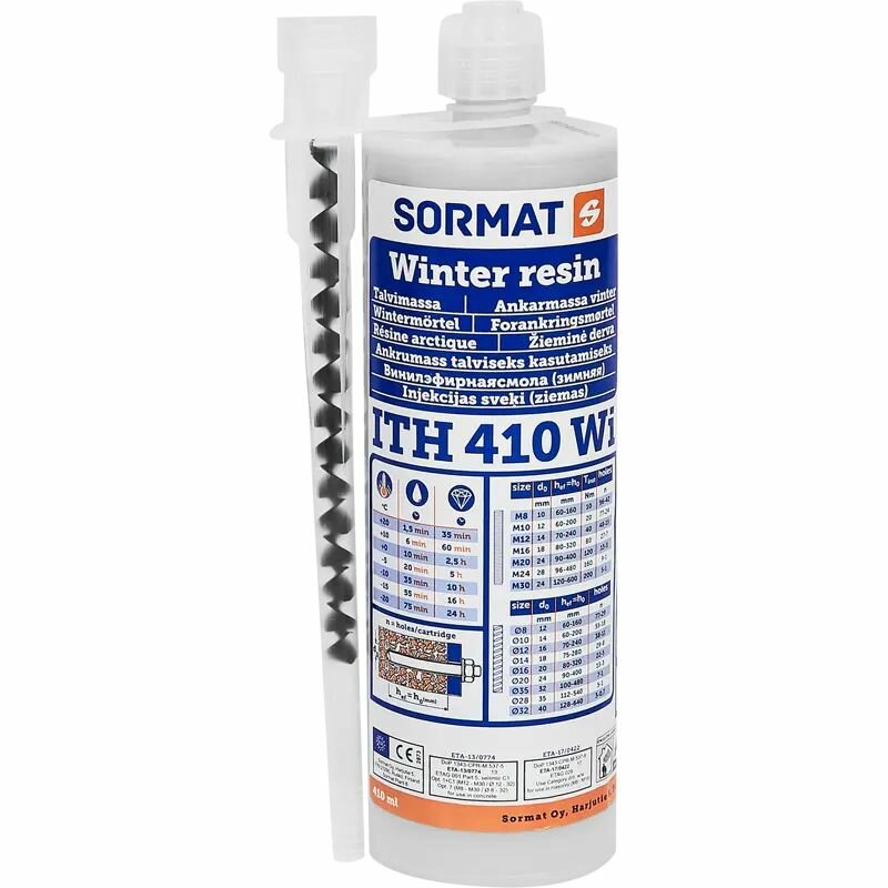 Анкер химический Sormat ITH 410 Wi для бетона, кирпича, керамзита и камня