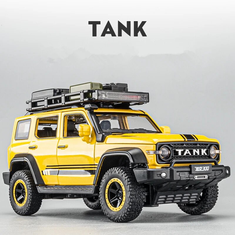 Металлический автомобиль BeiDuDu Tank 300 SUV 1:24 Yellow