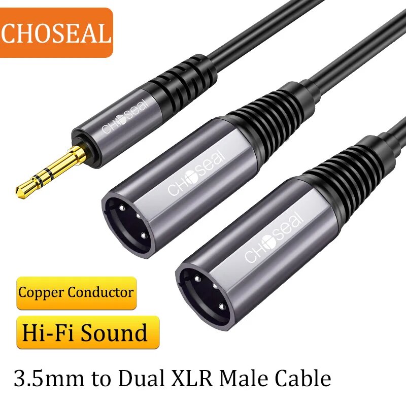 CHOSEAL 3.5 мм - 2 XLR кабель, 2 м