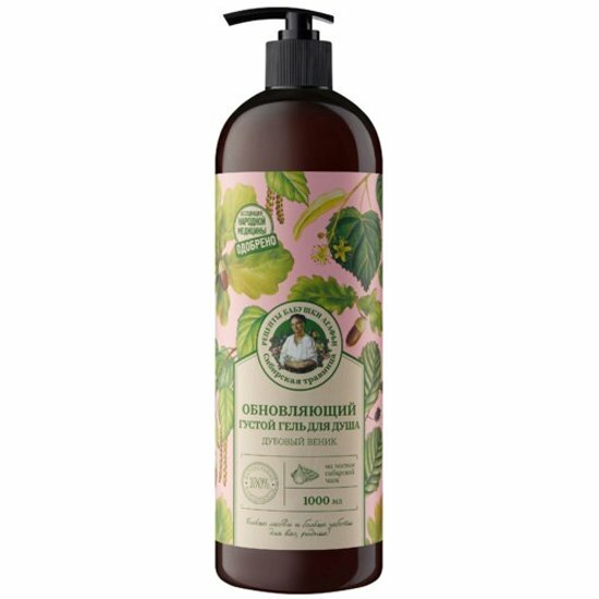 Гель для душа Рецепты Бабушки Агафьи Обновляющий, Дубовый веник, 1000 мл