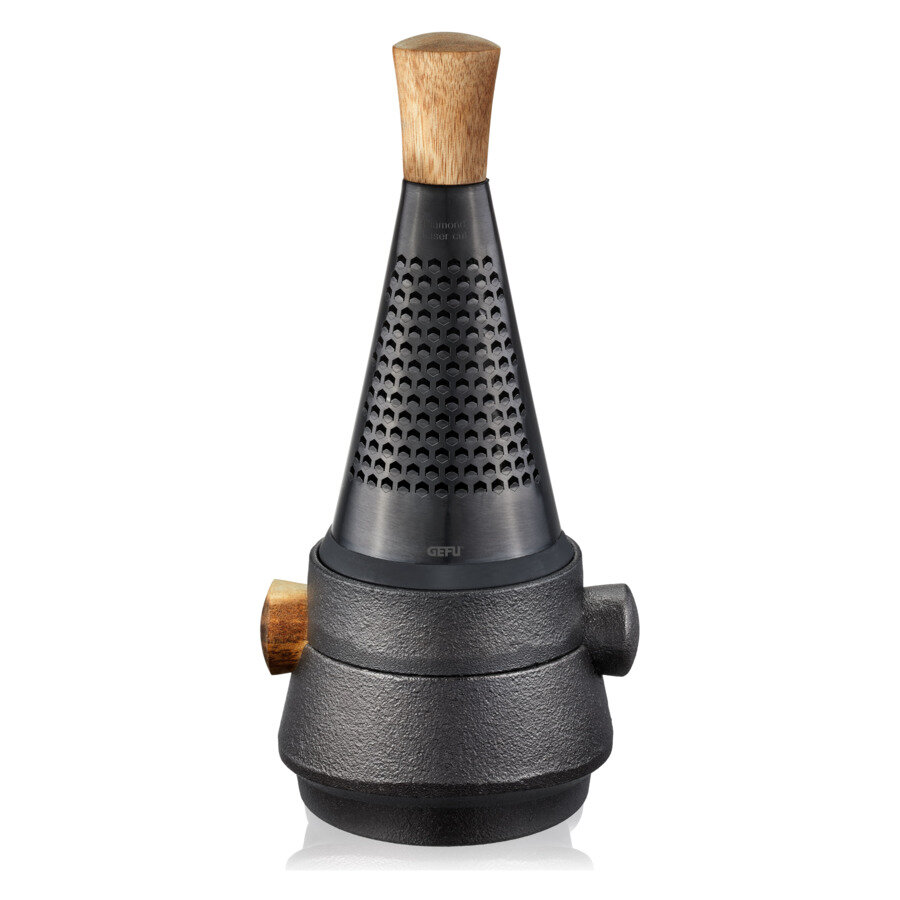 Башня для специй Gefu X-Plosion (пестик, ступка, терка) 13х27,8 см, чугун, сталь, акация