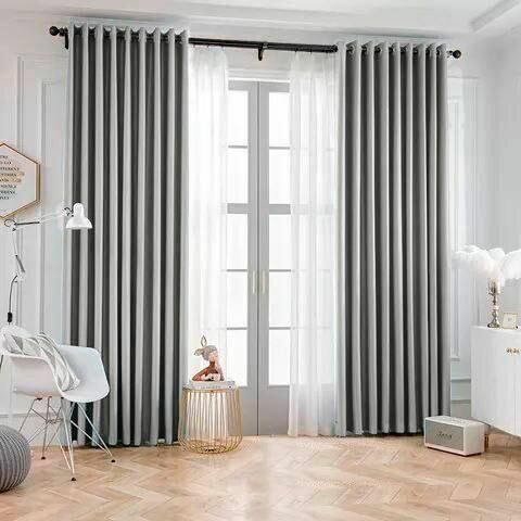 Комплект Штор Sofa Home Блэкаут/ Blackout 300х260 см, Серый на люверсах