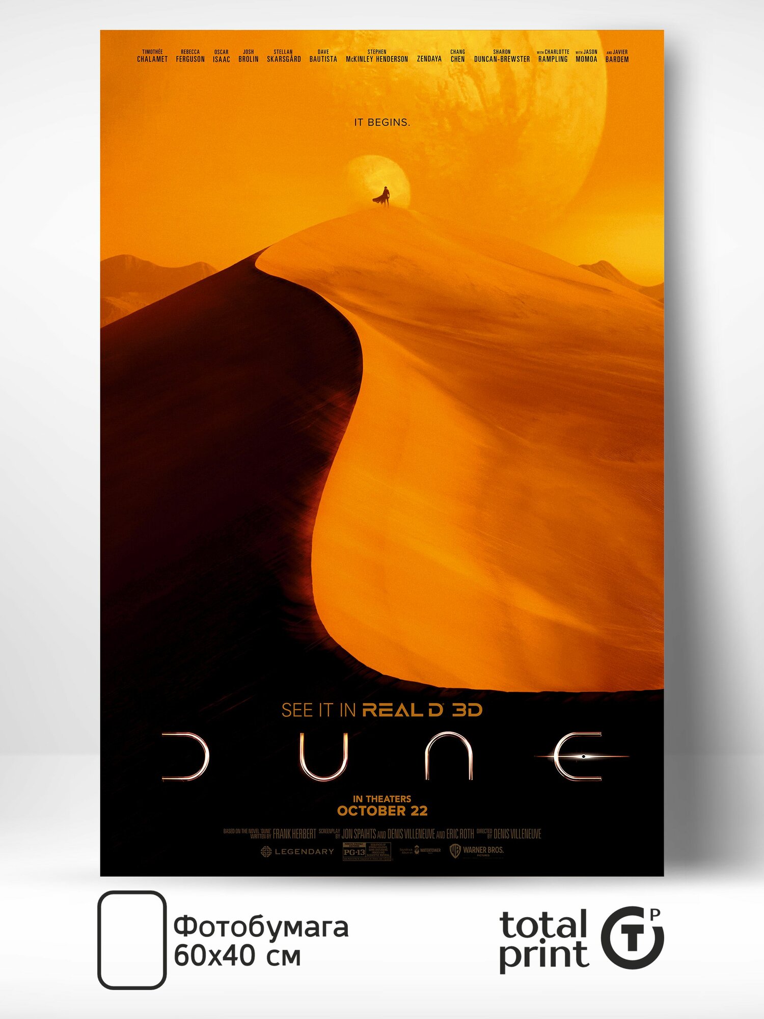TotalPrint Постер по фильму для интерьера, 60х40см, Дюна Dune