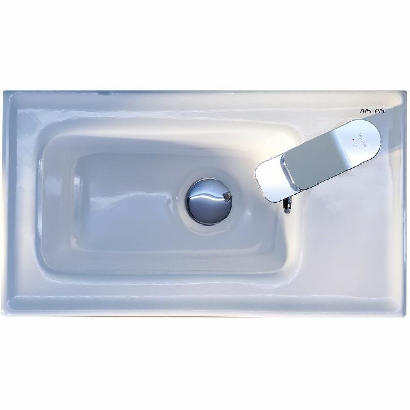M85AWCC0452WG64 X-Joy, Раковина Am.Pm мебельная, керамическая, 45 см, встроенная, цвет: белый-глянец