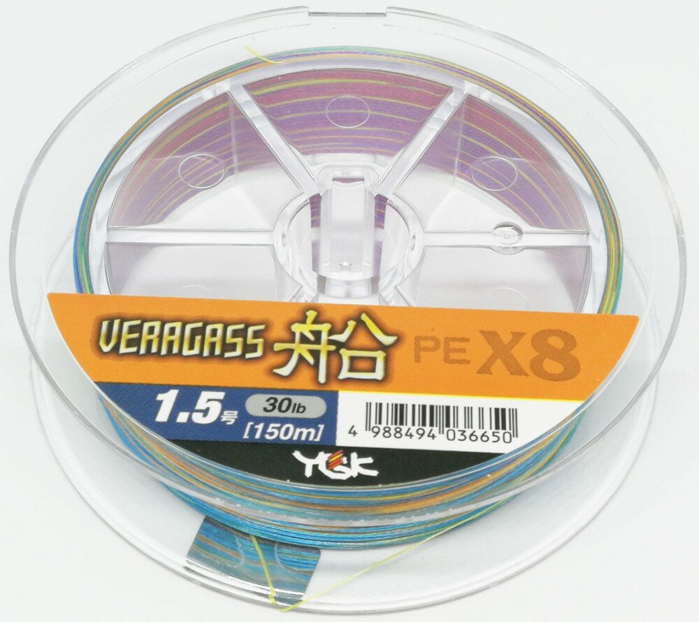 Плетенный шнур YGK Veragass PE x8 150м #0.8