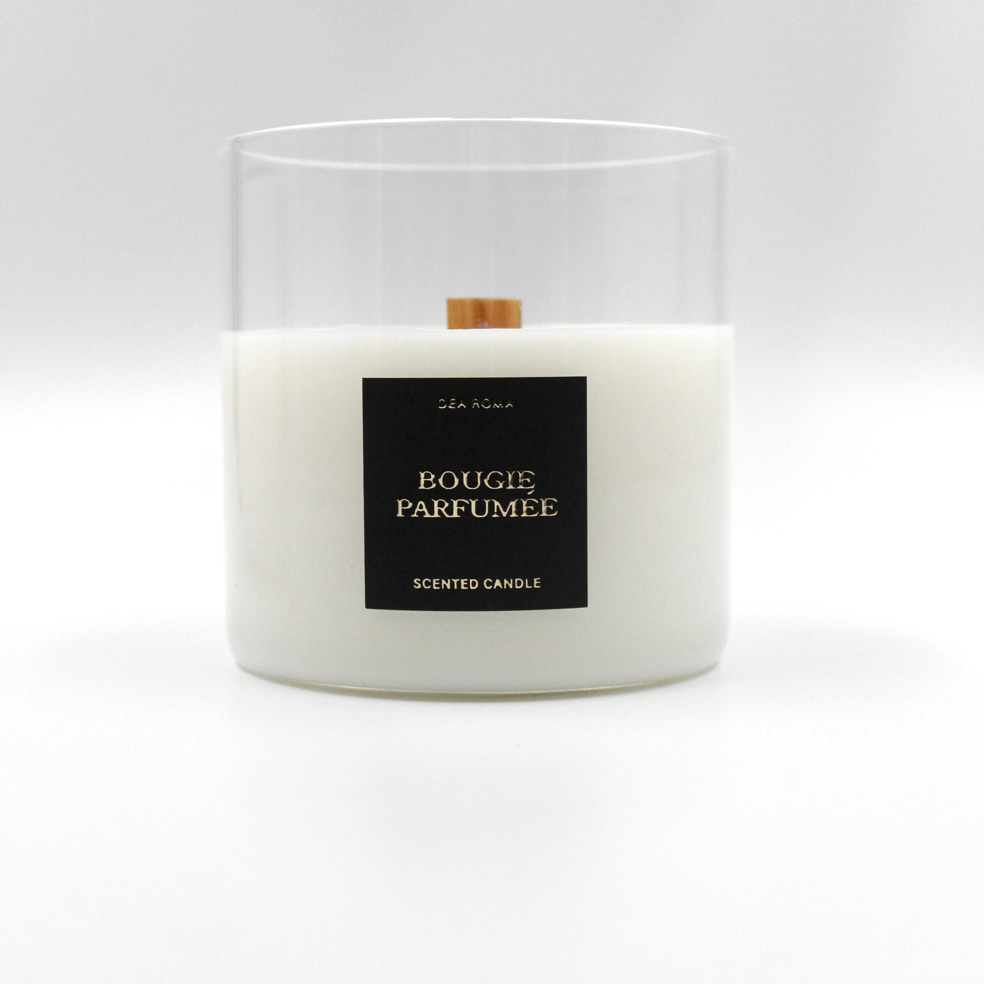 Свеча ароматическая "Пачули, Ваниль, Карамель и Ветивер", соевый, кокосовый воск/ деревянный фитиль, 400 ml