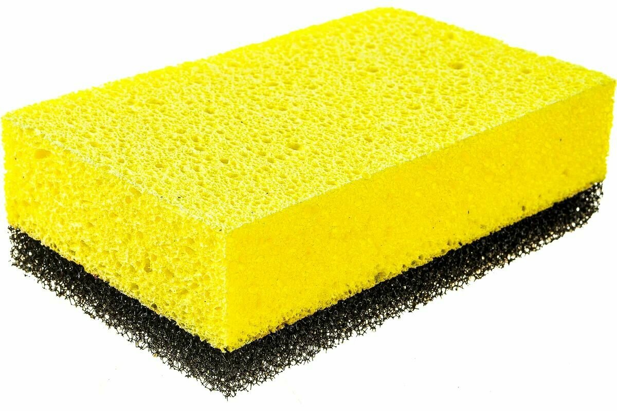 Губка целлюлозная комбинированная для удаления эпоксидной затирки 150 x 95 x 50 мм, Россия Сибртех 86838