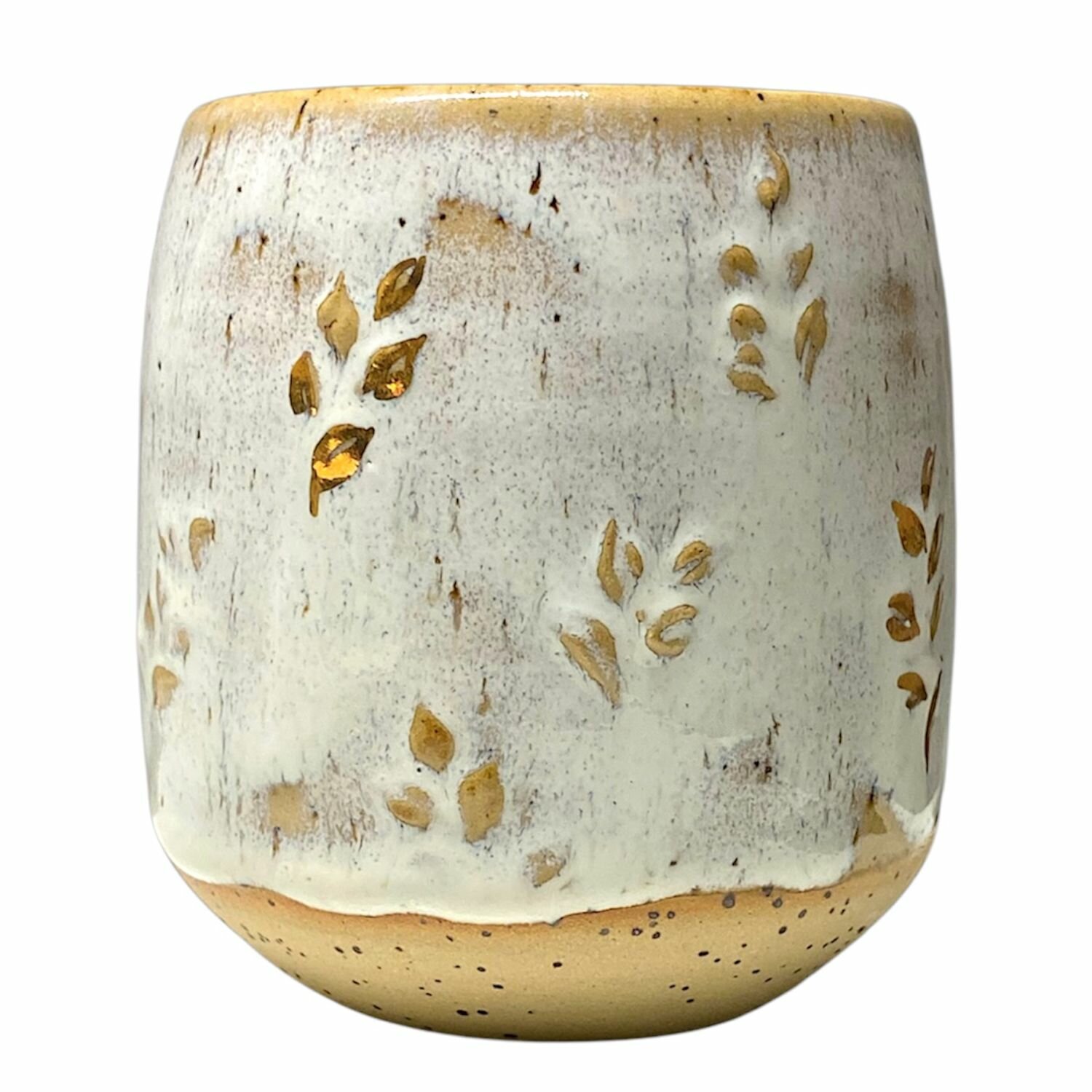 Стакан ручной работы «Пшеница», белый, керамика, 300 мл