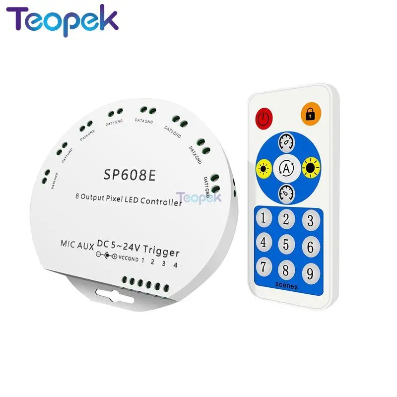Teopek RGB контроллер SP601E SP602E SP608E Bluetooth 8 Output SP608E