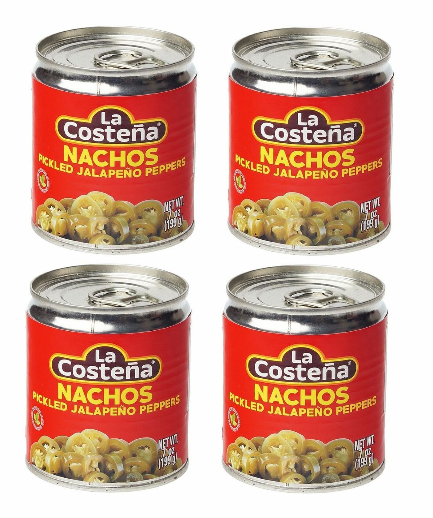 Перец Халапеньо La Coste a резанный кружочками маринованный, Мексика, 199 г х 4шт