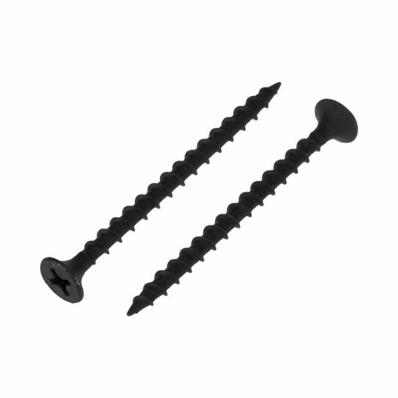 Саморезы - шуруп по дереву, гипсокартону и фанере, под дрель или шуруповерт, черный 3,5х51 мм, 200 шт.