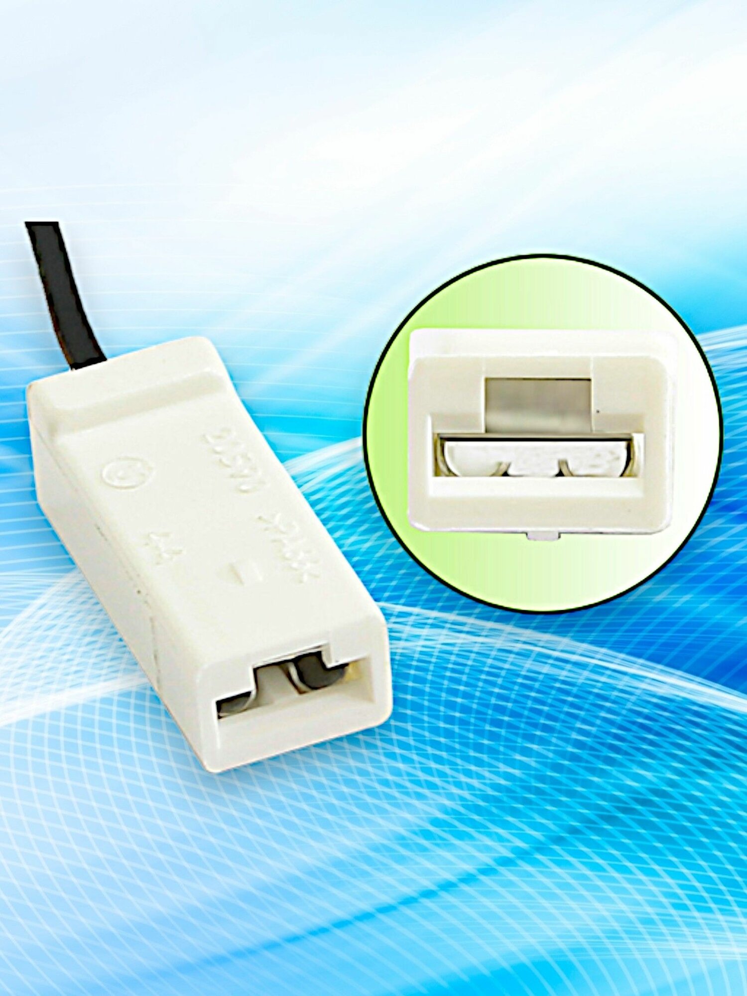 Коннектор (автомобильный разъем) с проводами (1 контакт) "мама" (17061)