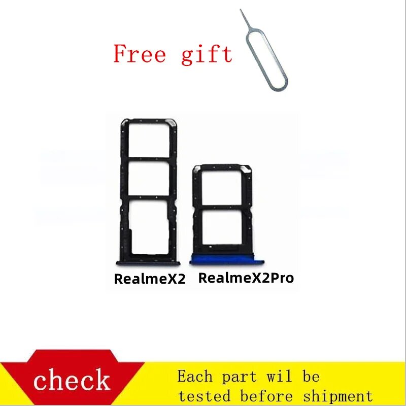 Держатель лотка для SIM-карты, адаптер слота и лоток для карты Micro SD, штифт для свободного извлечения, игла инструмента, подходит для Realme X2, X2pro realmeX2Pro Blue