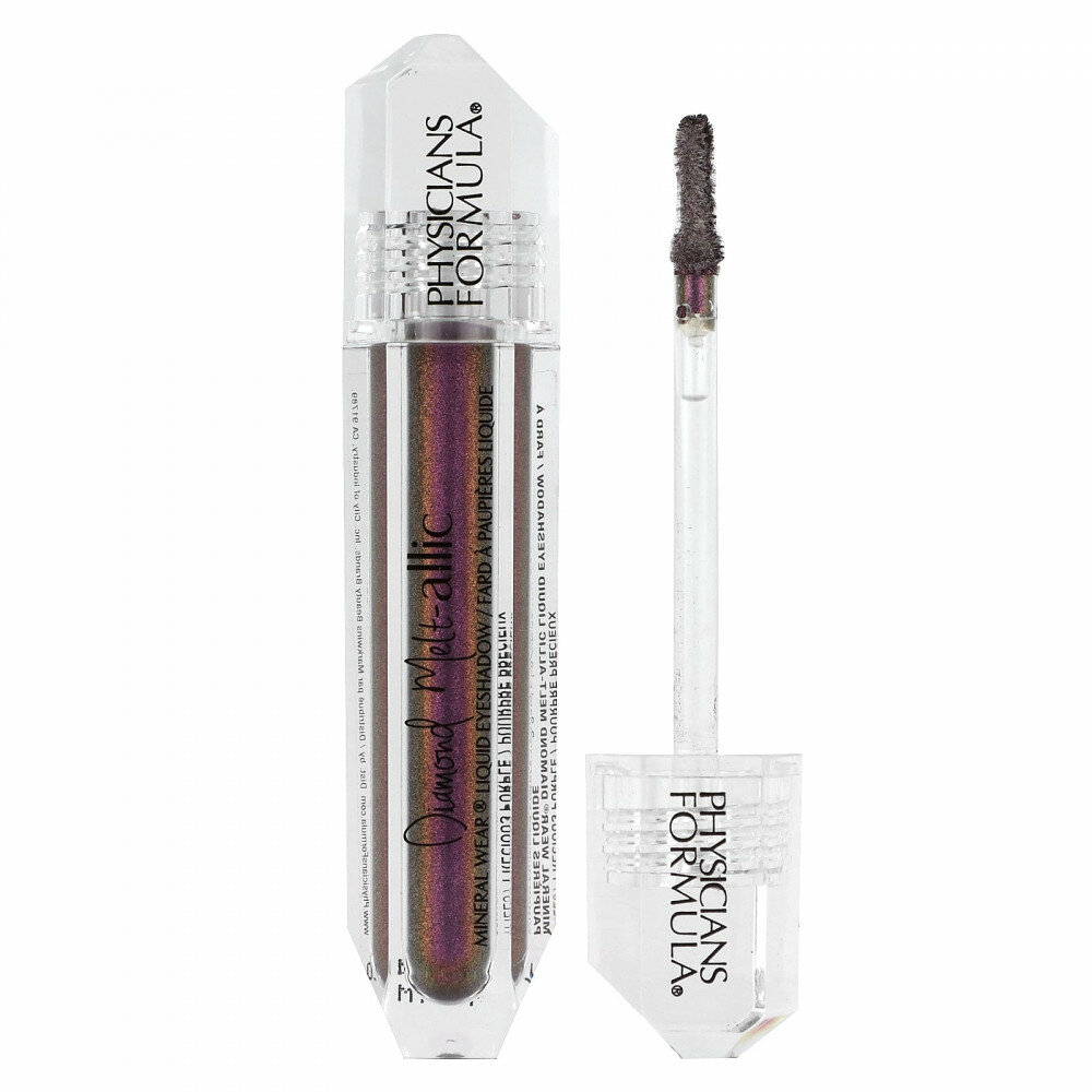Physicians Formula, Mineral Wear, жидкие тени для век Diamond Melt-allic, 1712259 Precious Purple, 2,8 мл (0,09 жидк. унции)