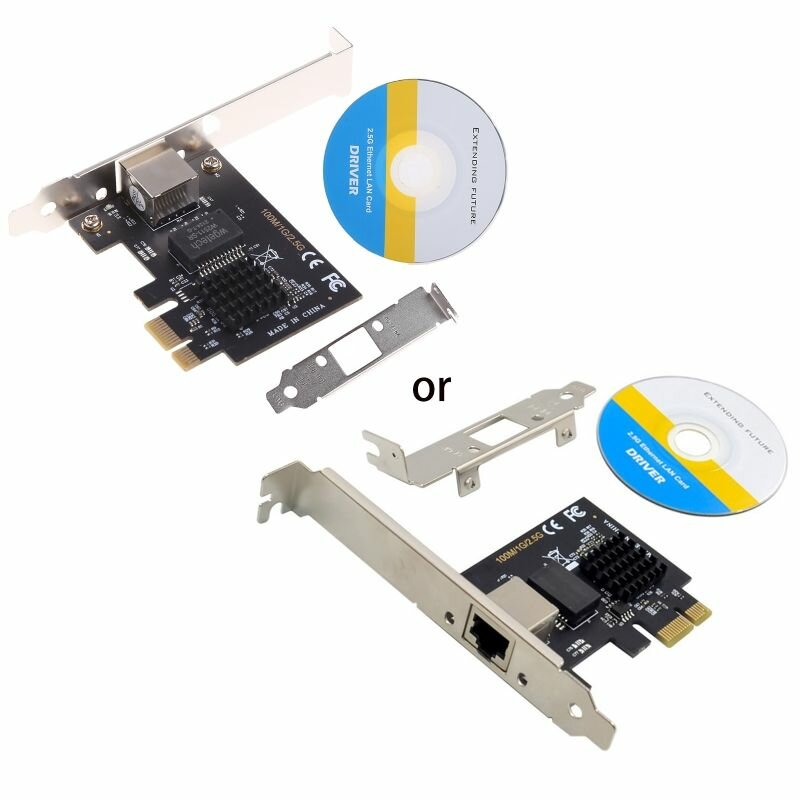 Беспроводной модем, Сетевая карта PCI E x1 RTL8125B с одним электрическим портом