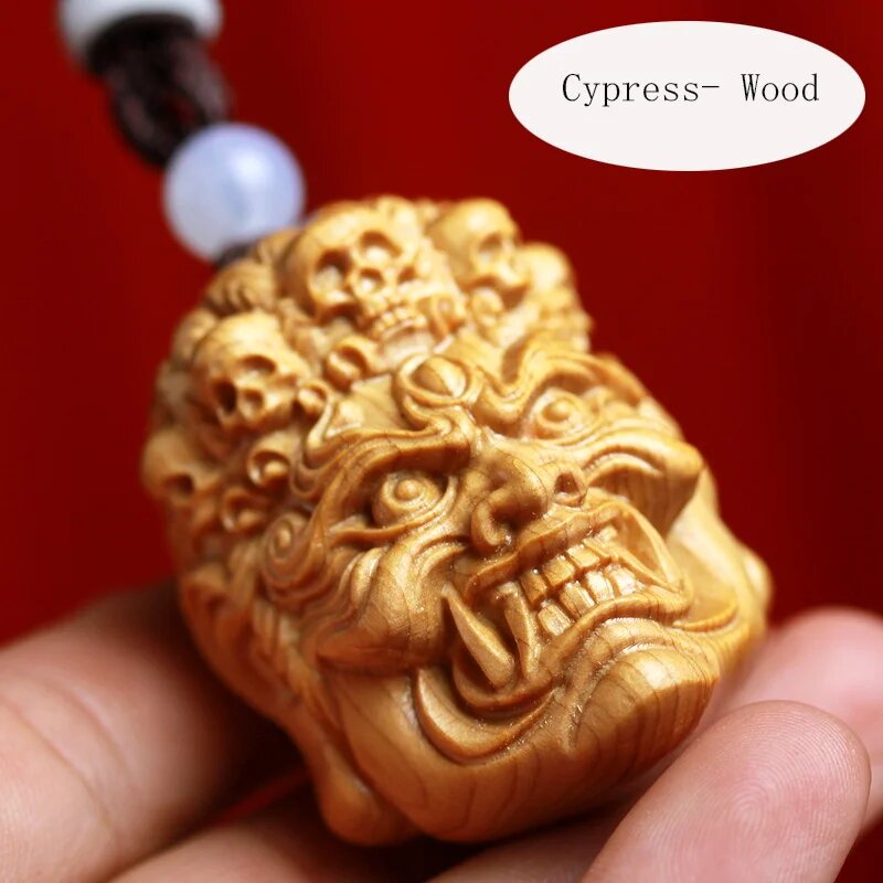 Деревянная статуэтка Mingwang, Cypress Wood, Цвет: 1