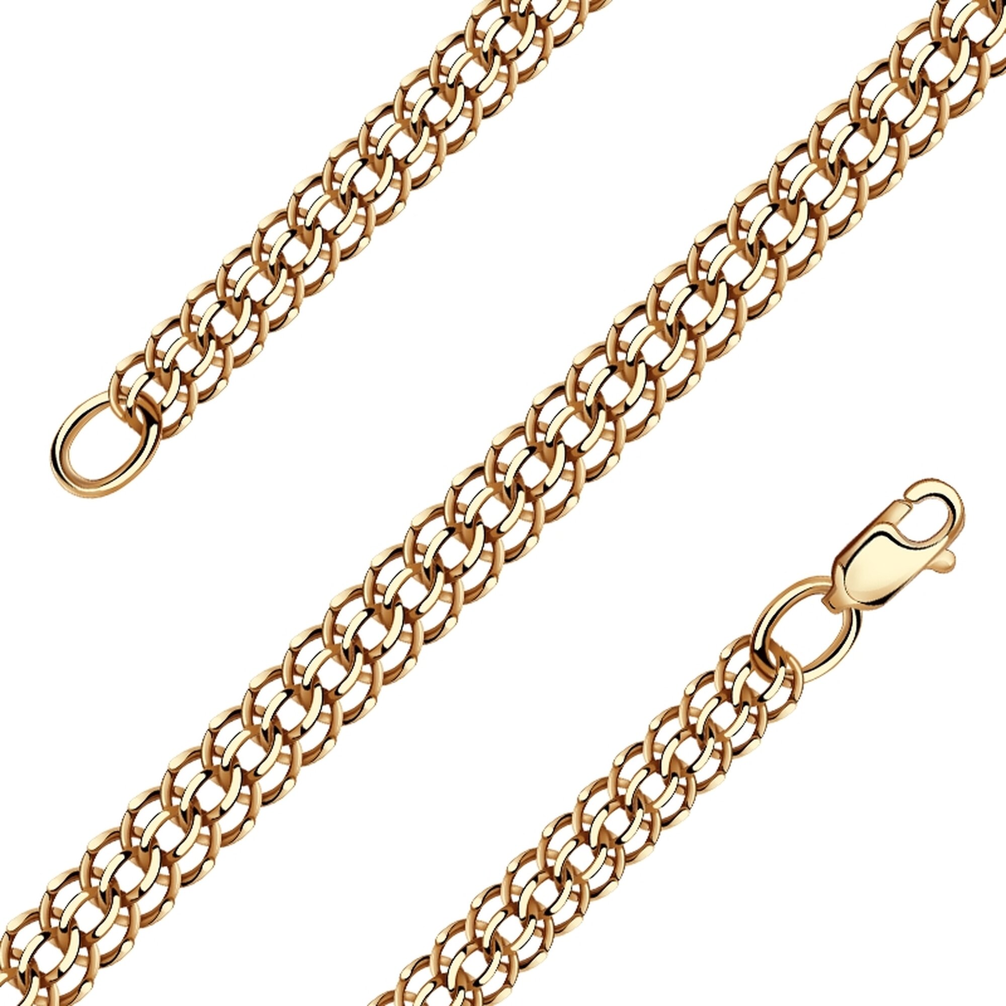 Браслет, красное золото, 585 проба