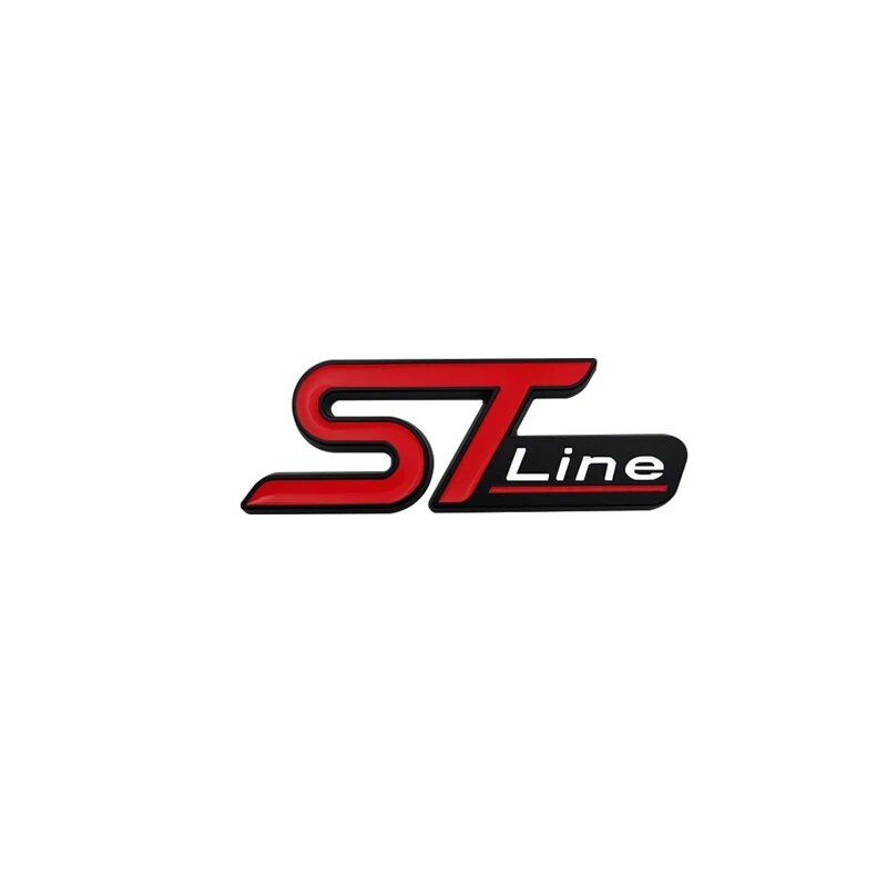 Металлическая эмблема Ford ST Line Black Red