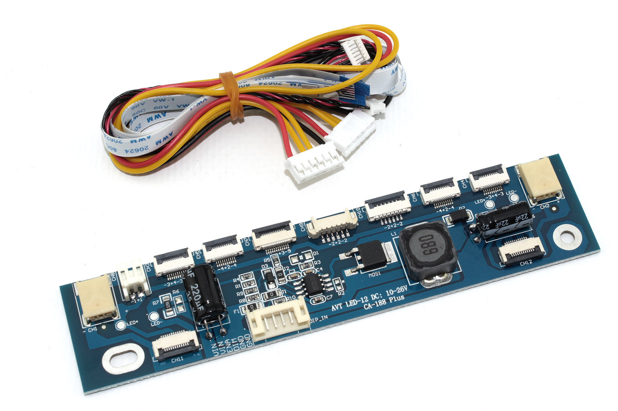 Инвертор универсальный для светодиодной подсветки, плата драйвера постоянного тока с 12 разъемами