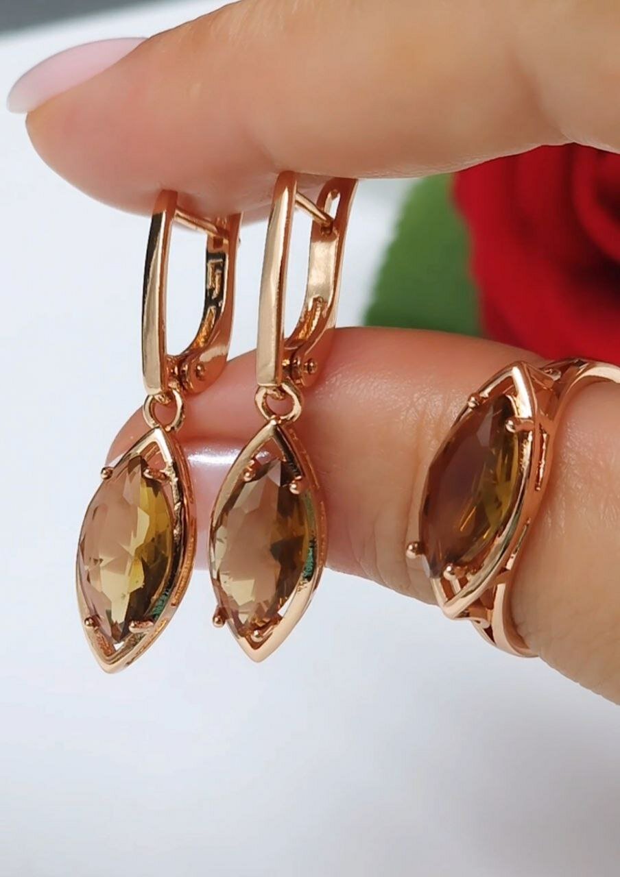 Комплект бижутерии, фианит