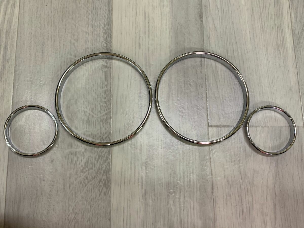 Кольца в приборную панель BMW E38, E39, E53 (хром, матовые) Матовые
