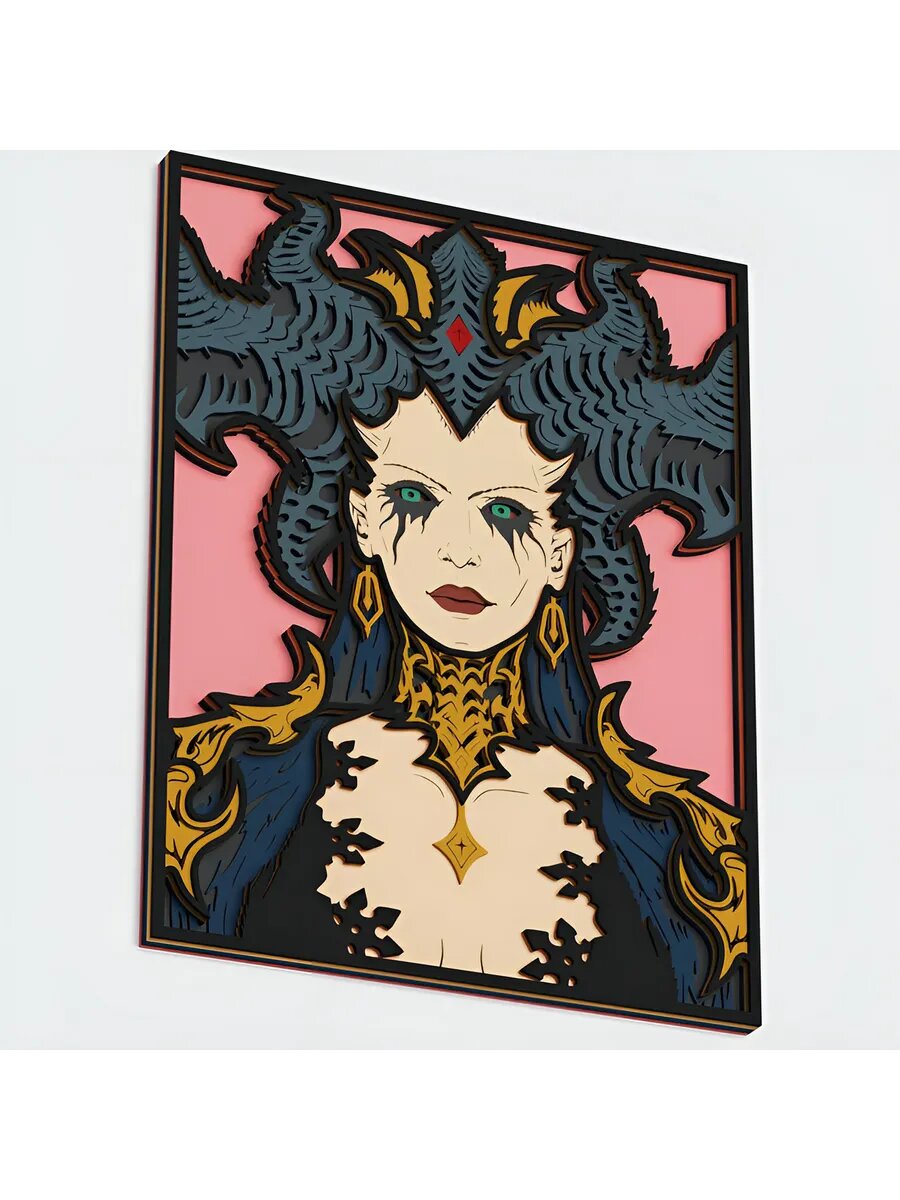 3D Картина по номерам из дерева Лилит, 23x30 см