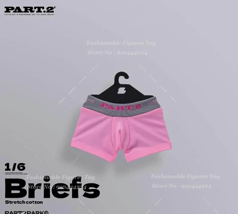 PART2PARK 1/6 Мужские шорты-боксеры для фигурок Розовый, Boxer Shorts F
