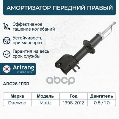 Амортизатор передний правый gas Arirang арт. ARG261113R