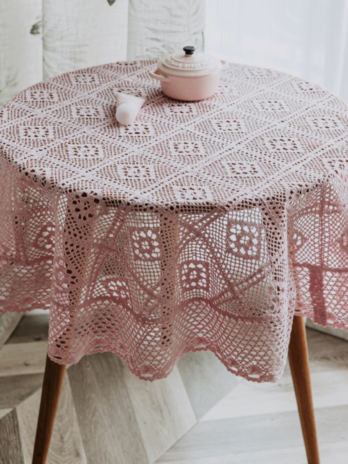 Скатерть вязаная крючком полая скатерти=v=