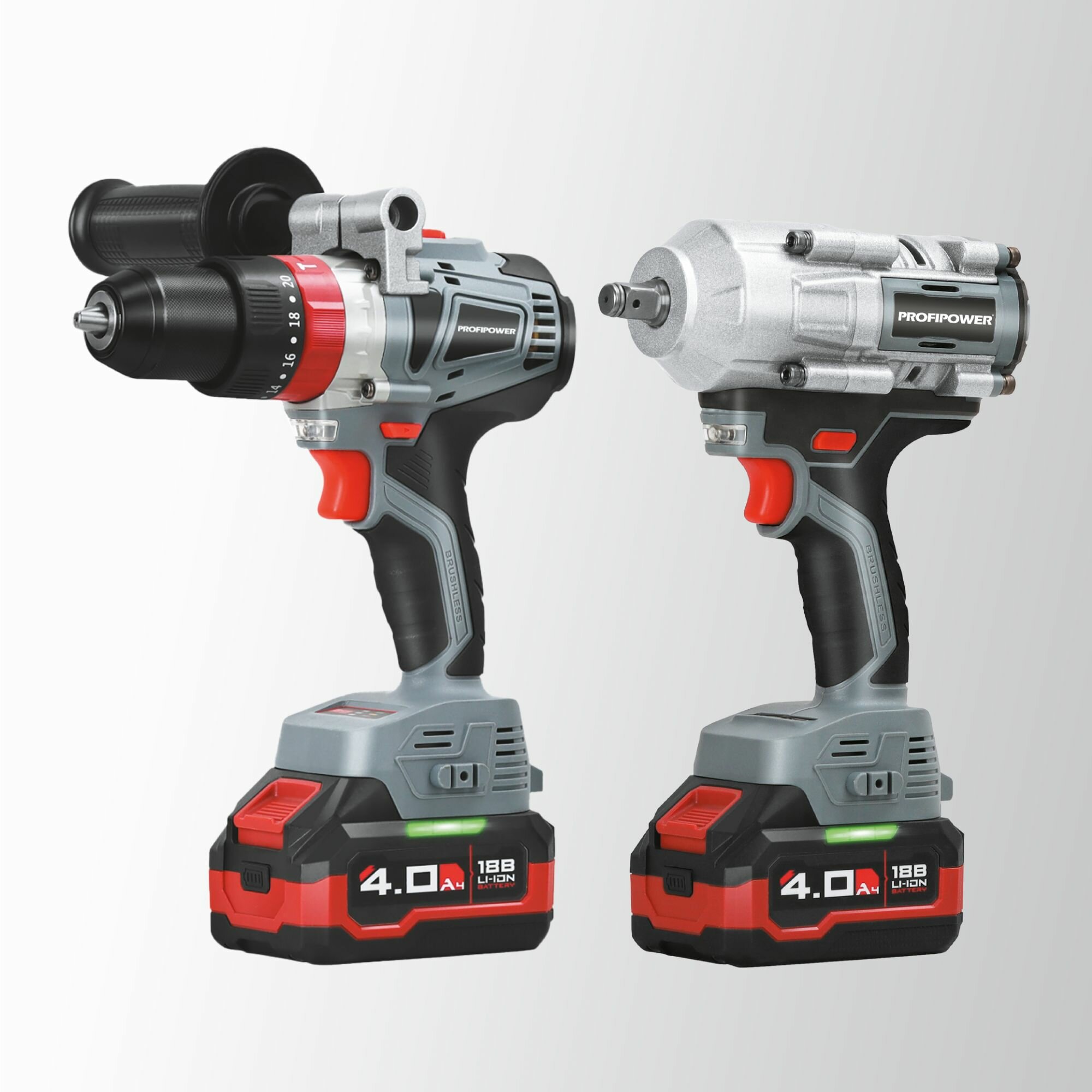 Аккумуляторный бесщеточный набор 2 в 1 ProfiSet-2C18