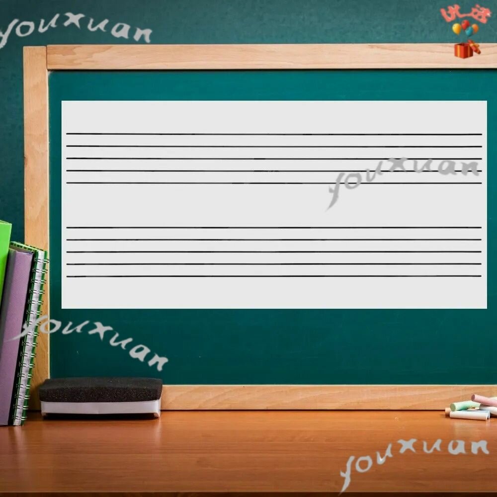 Магнитная Доска Для Музыкального Класса Переносная И_REUSEABLE С Линиями Нотного Грифа 60.00X30.00X0.10Cm