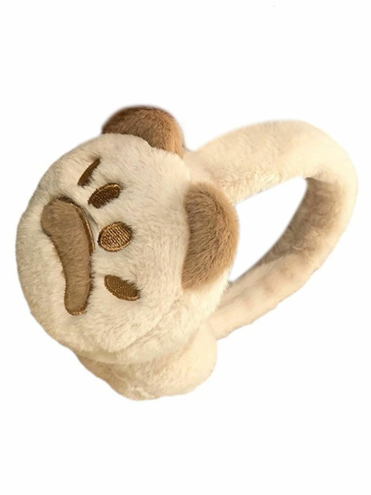 Наушники меховые, Теплые зимние плюшевые наушники_C