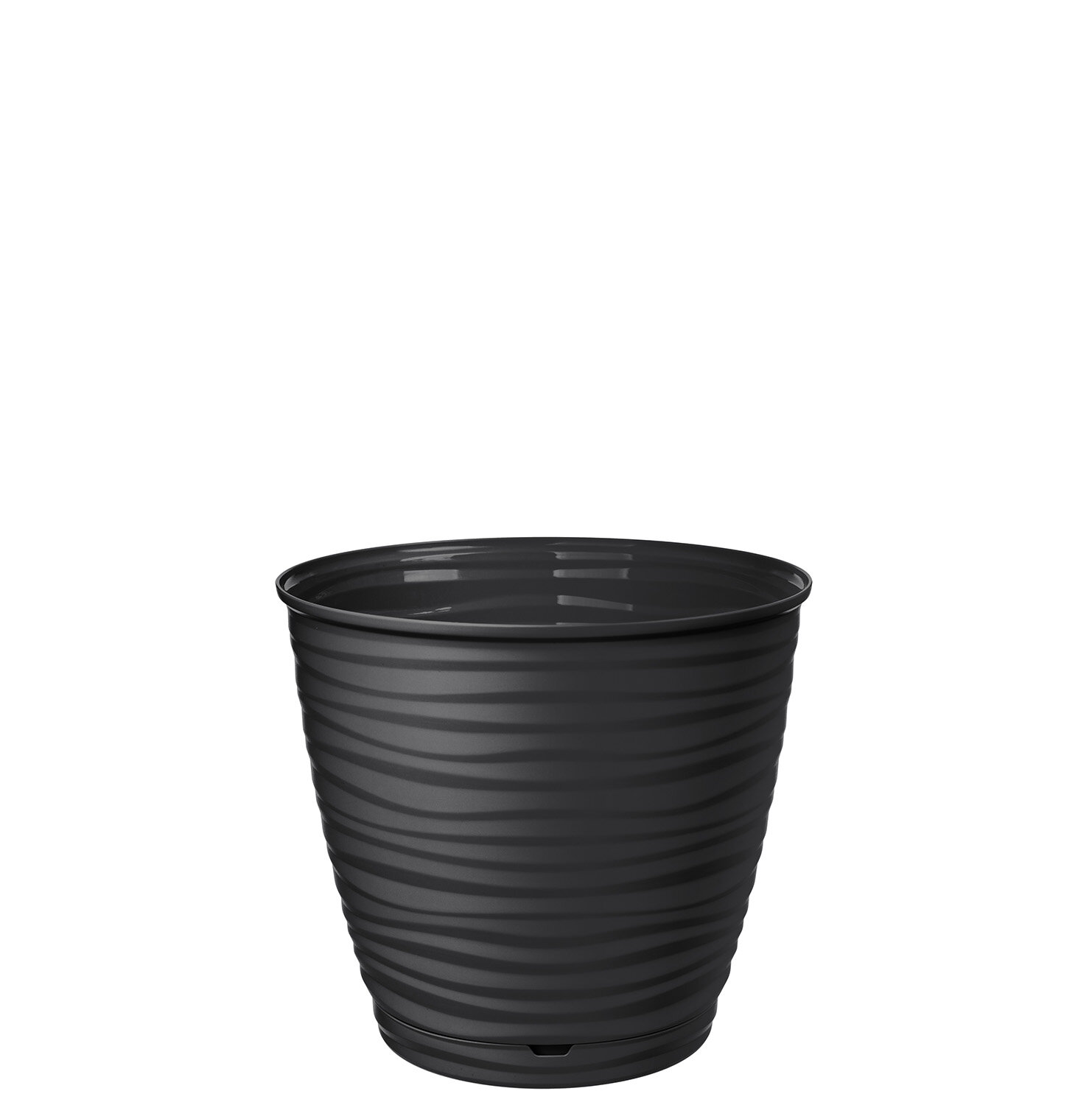 Кашпо Homver Saffron черный 1,5л 13,5см