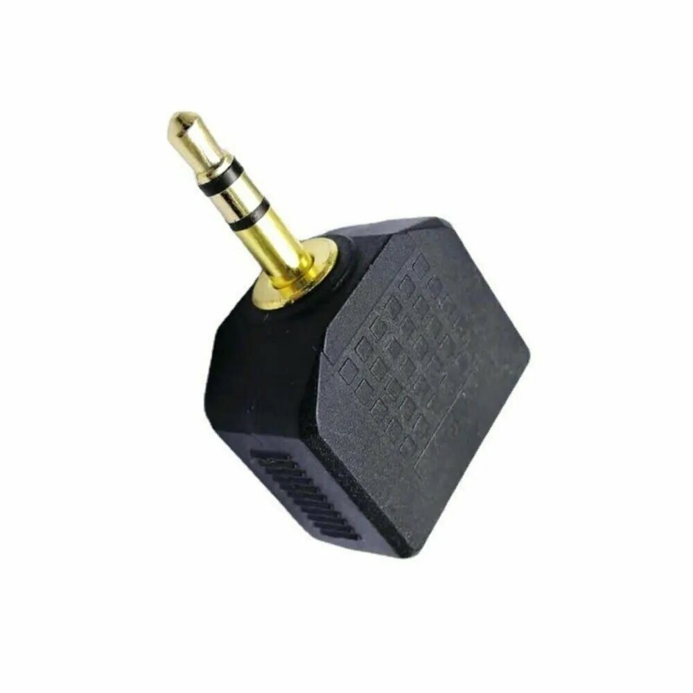 35 мм стерео сплиттер для наушников и колонок с позолотой