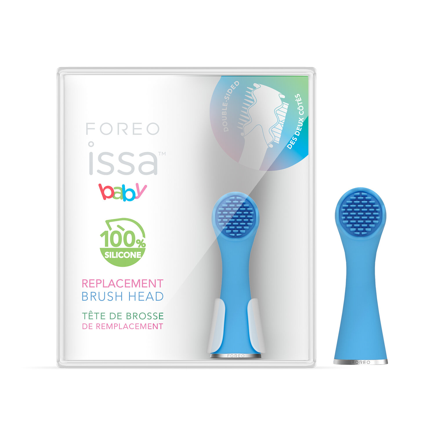 FOREO ISSA baby Насадка для звуковой зубной щетки для детей Bubble Blue