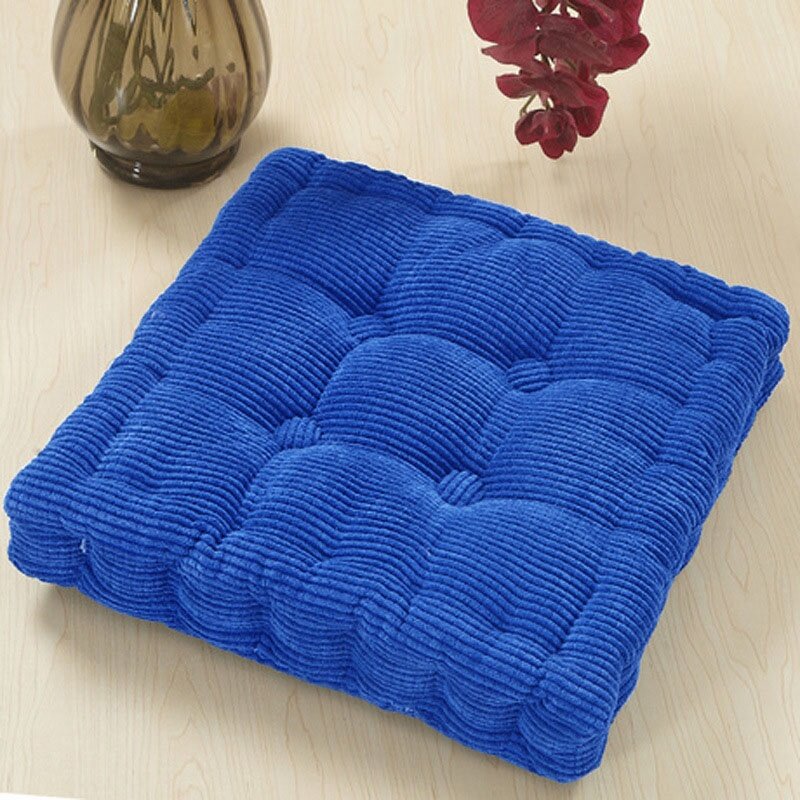 Накидка на сиденье versatile square seat pad из мягкого кукурузного плюша для гостиной и террасы, royal blue, 43x43 см
