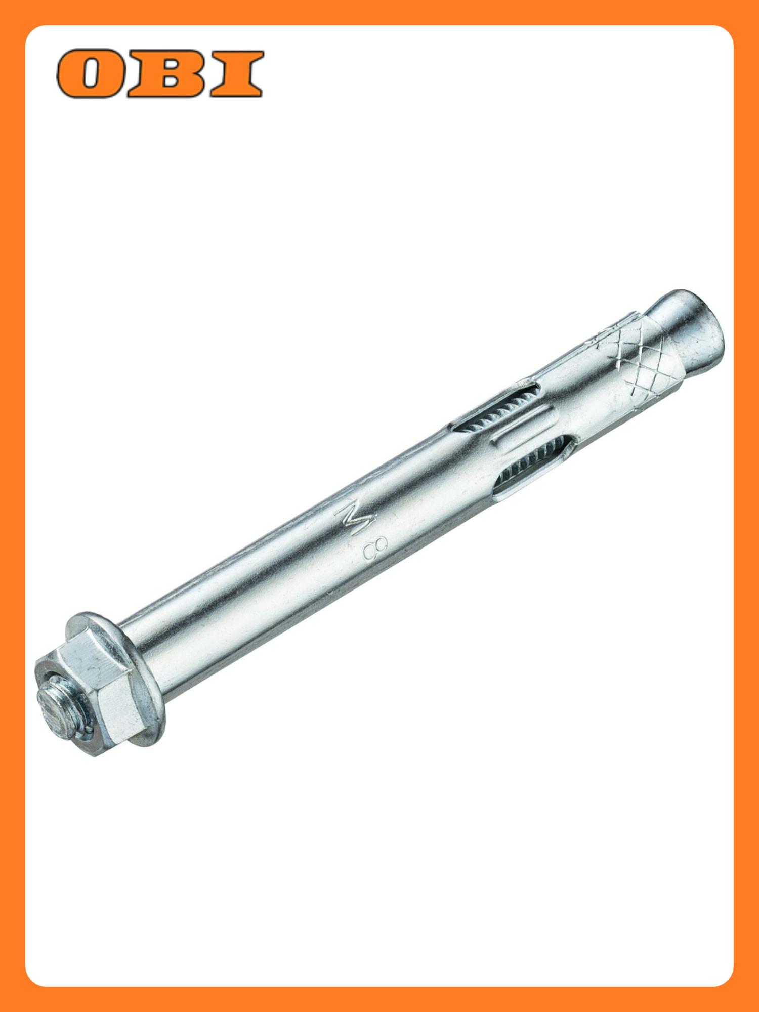 Анкерный болт с гайкой Tecfi AW ZN 8x65/10 2 шт