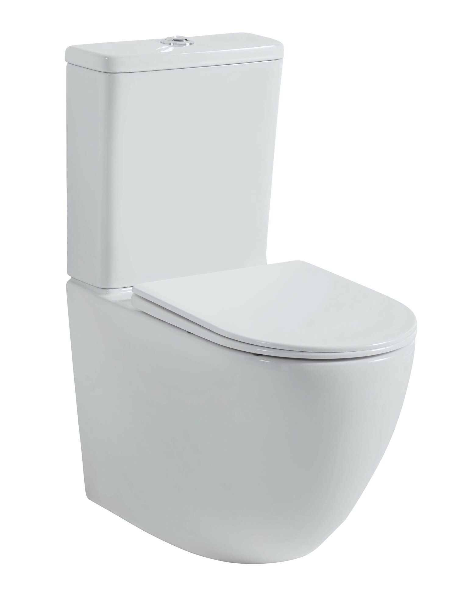 Напольный унитаз-компакт Торнадо безободковый с микролифтом TATSUMAKI KUMA, TOKITO