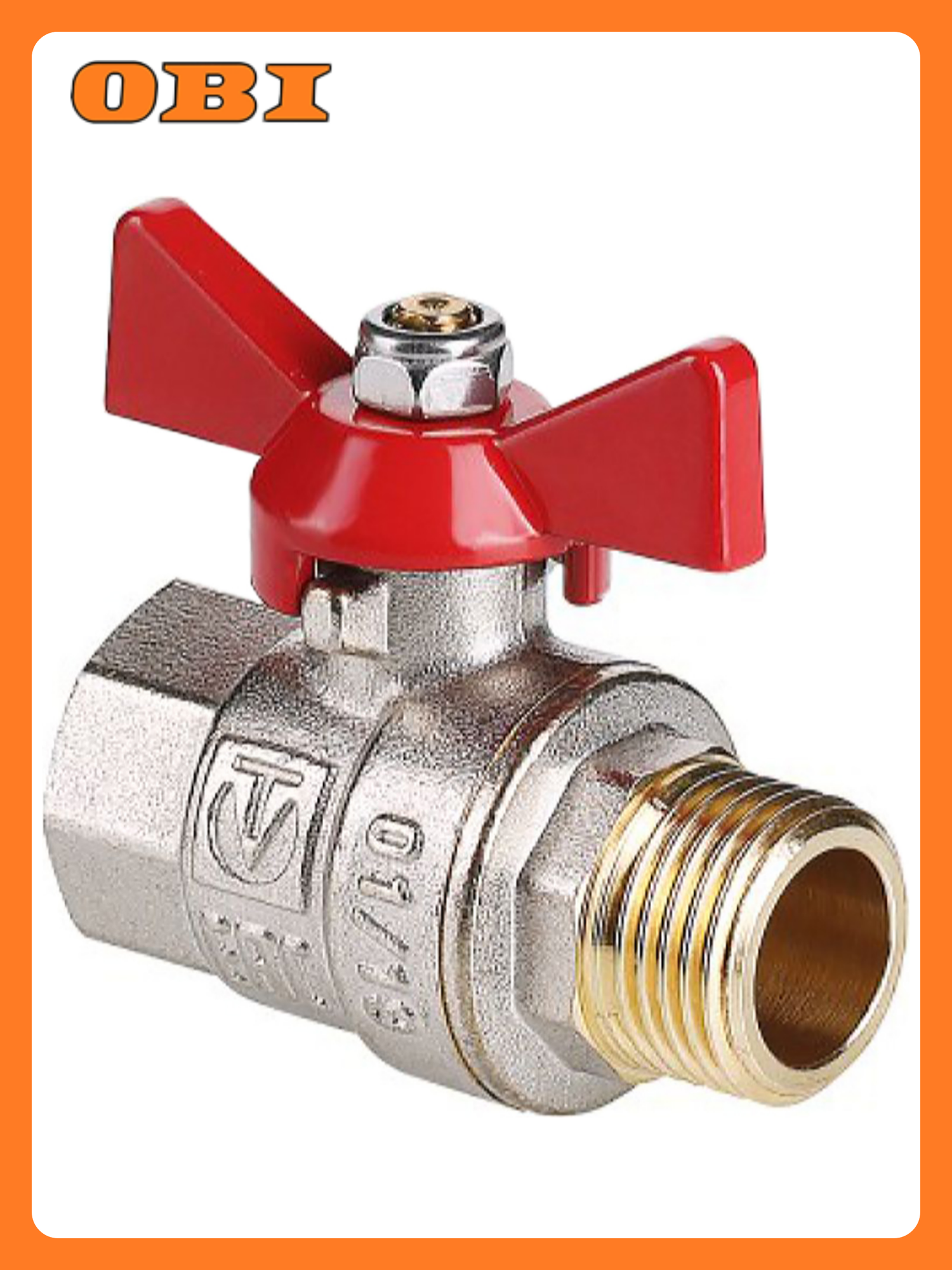 Кран шаровой латунь никелированный VALTEC Base AAV218004 1/2"