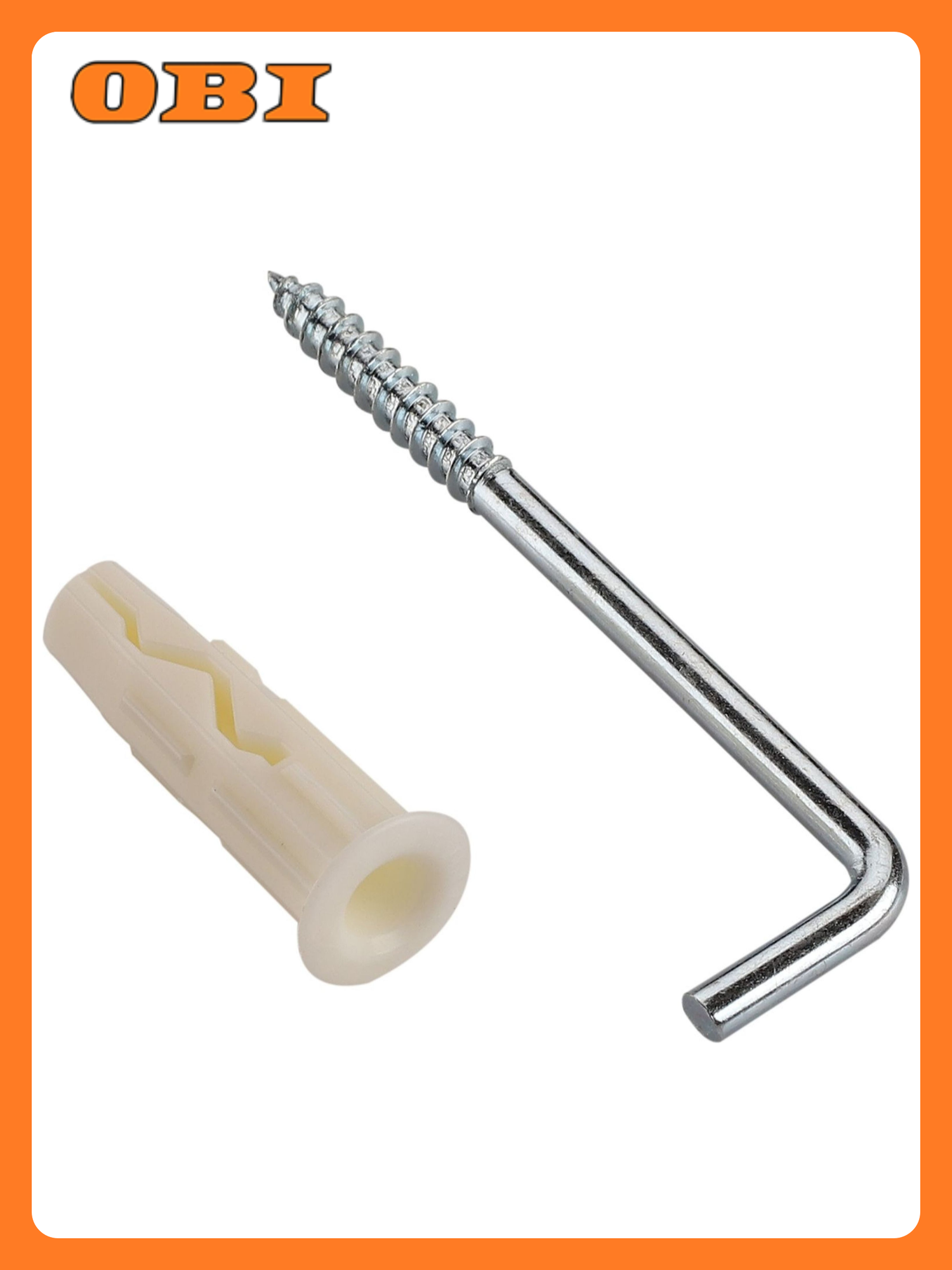 Дюбель европартнер MULTI Plug 6x25 мм с крюк-шурупом 3,9x40 мм 6 шт