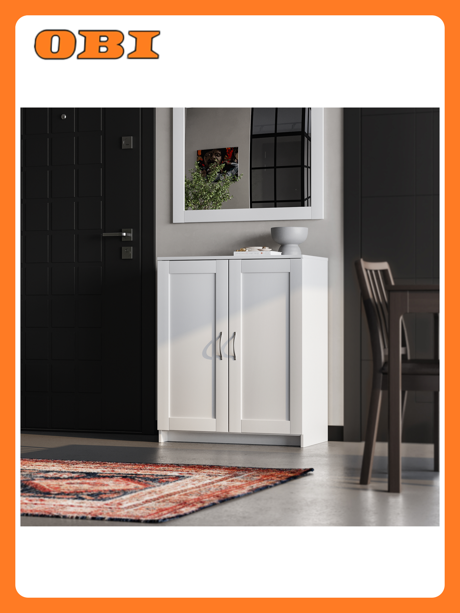 Тумба Шведский Стандарт Сириус 2 двери 78х95 см белая