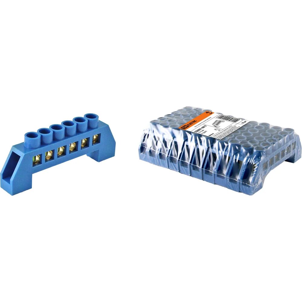 Нулевая шина TDM в изоляторе, 6х9мм, 6 групп SQ0801-0017, пластик