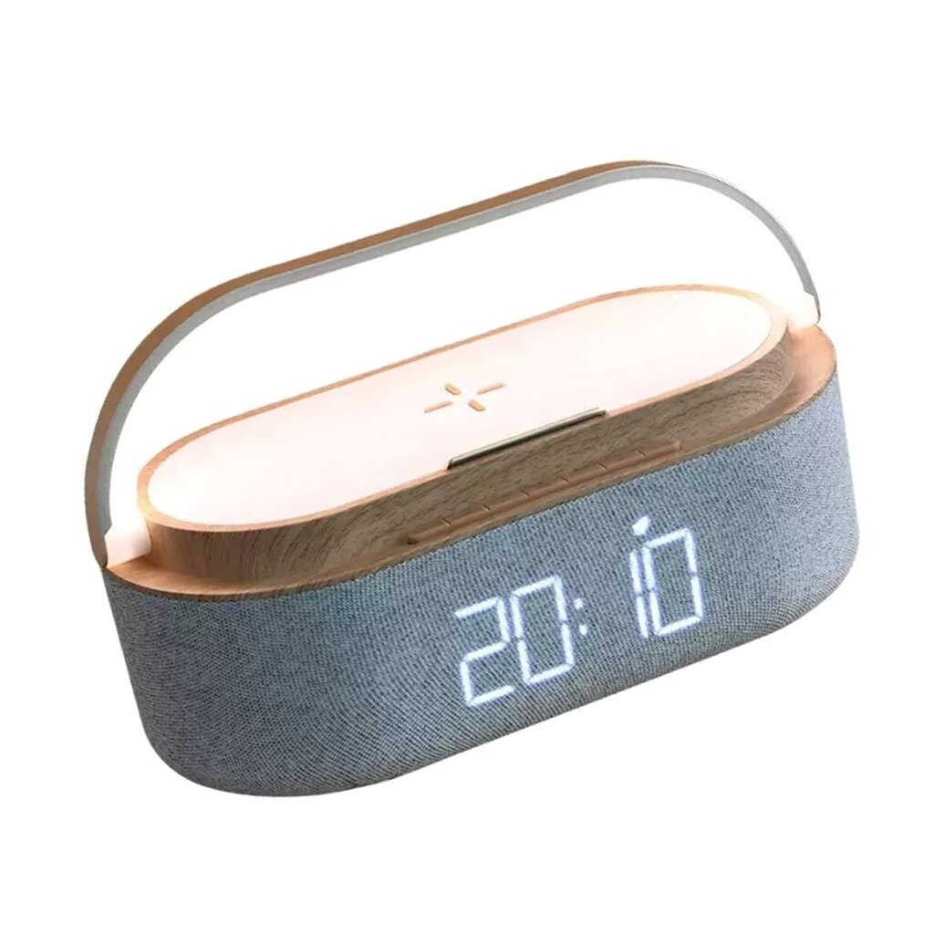 Цифровой светодиодный будильник, Быстрая беспроводная зарядная станция с ночным освещением для дома